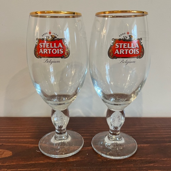 Stella Artois | Dining | 2 New Stella Artois Belgium Beer Drinking ...